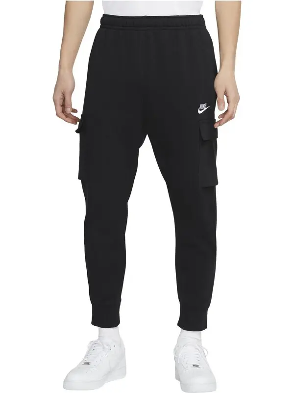 Nike Sportswear Club French Terry Casual Overall Ankle Banded Pants - Black