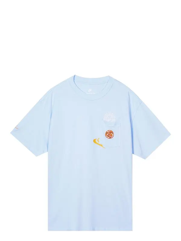 Nike Printing Pocket Casual Short Sleeve Blue T-shirt - Default Color