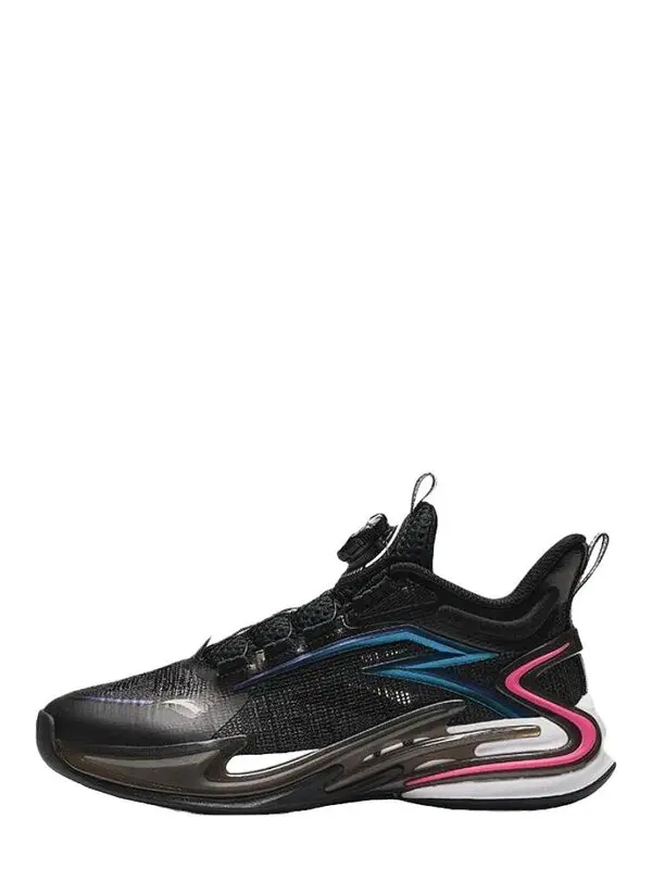 ANTA Black" Basketball High-top Sneakers - Black/white/blue