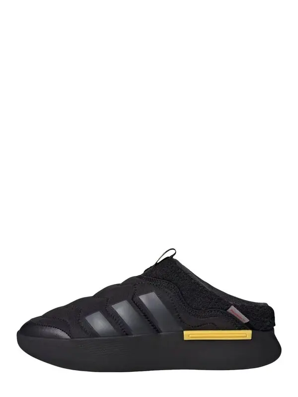 Adidas Adipuff Mules - Core Black/carbon/utility Yellow