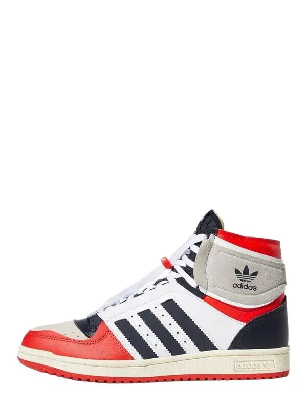 Adidas Top Ten De High Top Sneakers - White/black/red