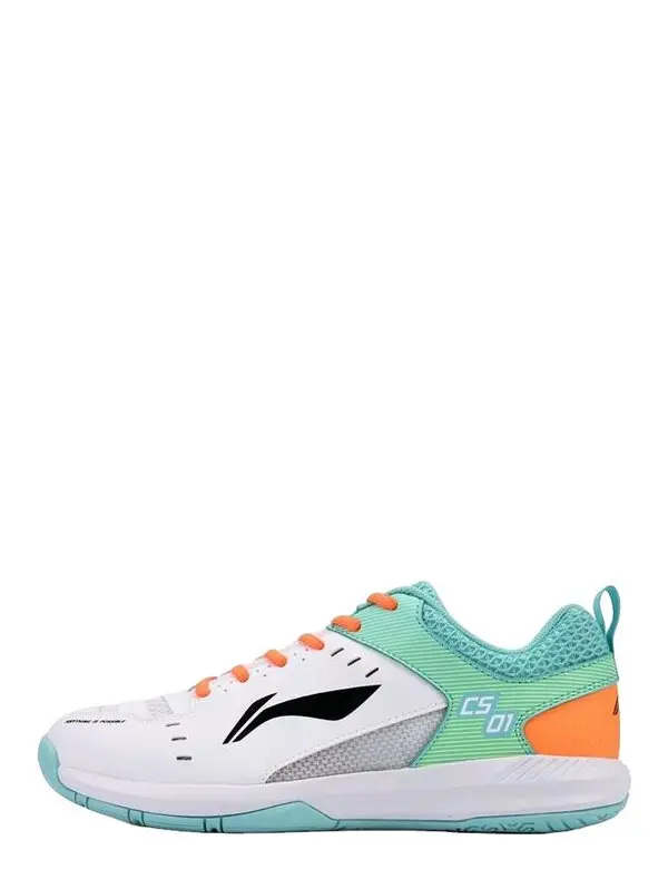 LI-NING Feather Athletic Sneakers - White/blue/orange
