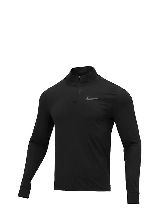 Nike Sports Half Zip Long Sleeve Shirt - Black