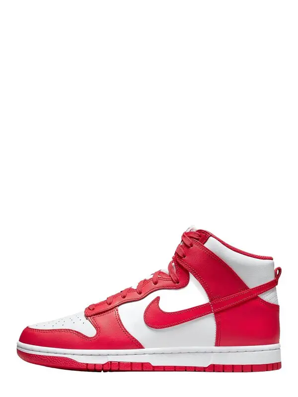 Nike Dunk High "championship Red" High Top Sneakers - White/university Red