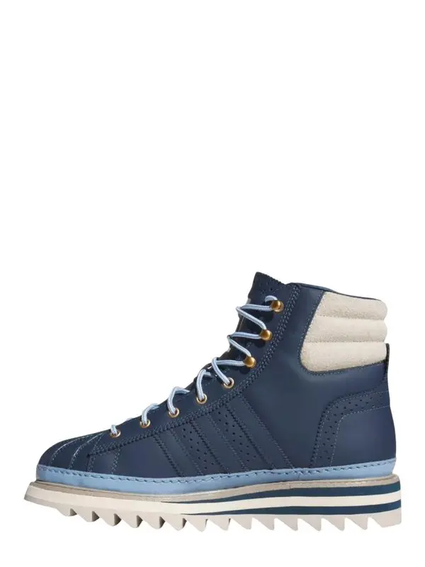 Adidas X Clot Pro Model High Top Sneakers - Mineral Blue/mineral Blue/white