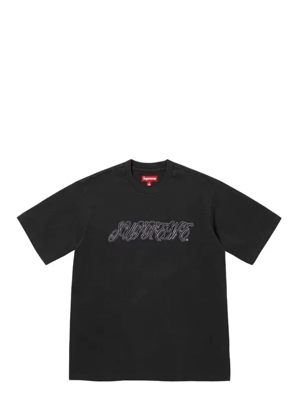 Supreme Ss26 Raised Script S/s T-shirt - Black