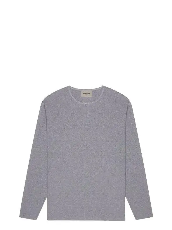 Fear Of God Long Sleeve Henley Tee - Grey