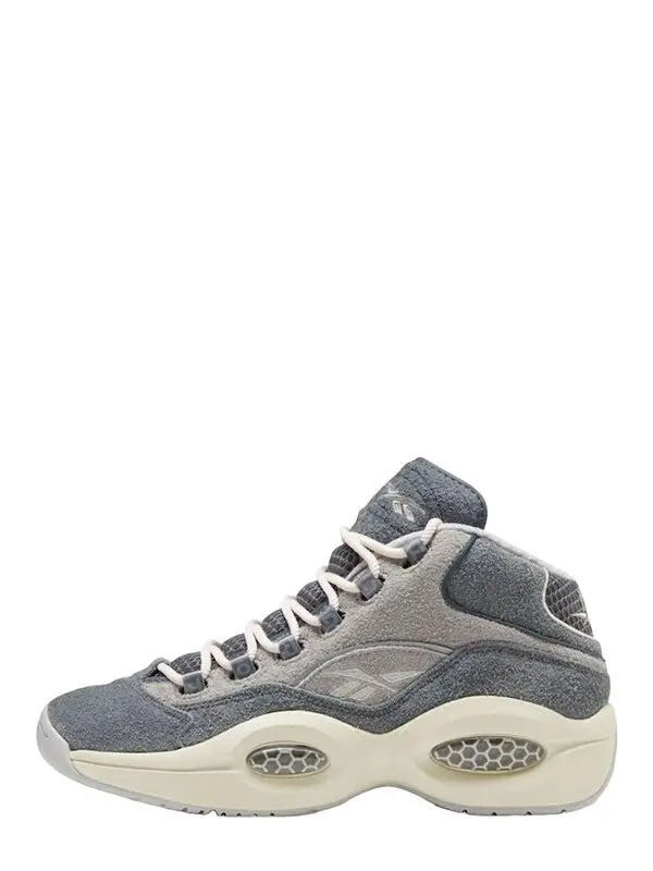 REEBOK Question Mid "grey Suede" Athletic Sneakers - Brown/gray