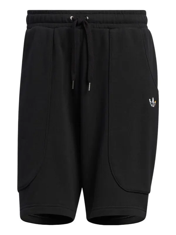 Adidas Originals Solid Color Micro Mark Loose Athleisure Sports Shorts - Multi-color