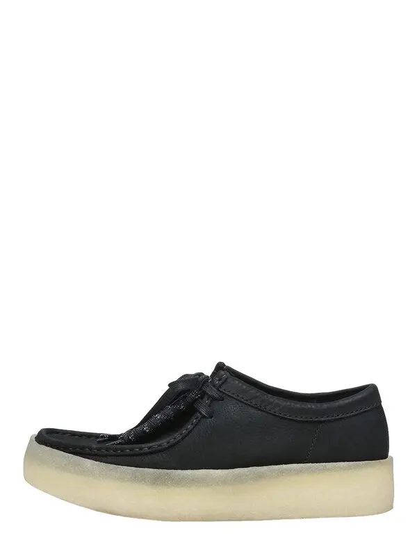Clarks Wallabee Cup Nubuck Lace Up Shoes - Black