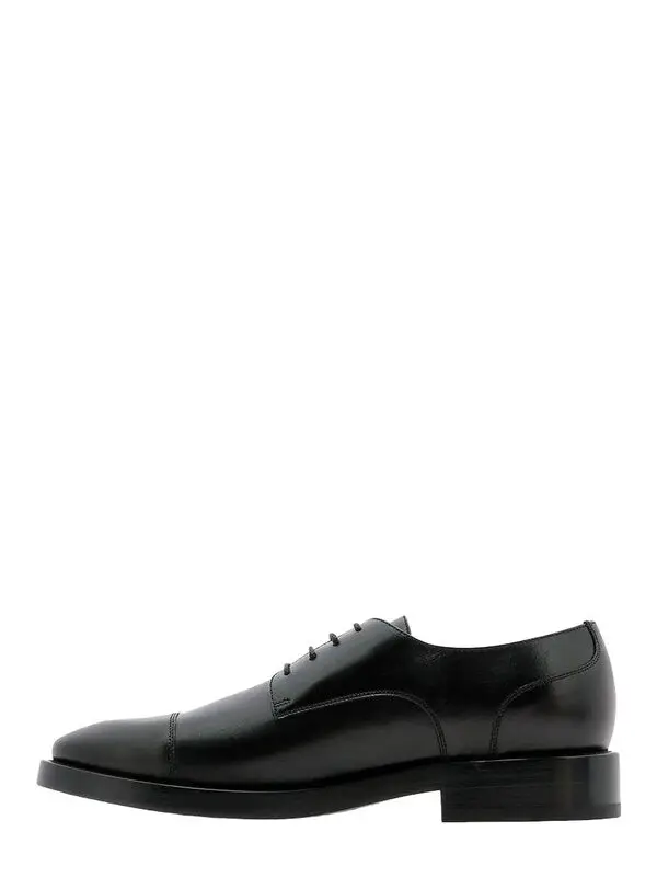 Balenciaga Logo Cap Toe Derby Shoes - Black/white