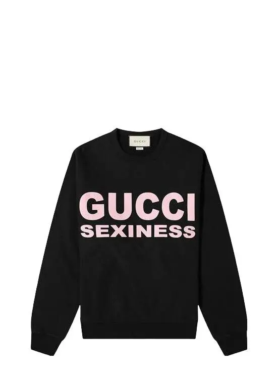 Gucci Sexiness Alphabet Printed Sweatshirt - Black