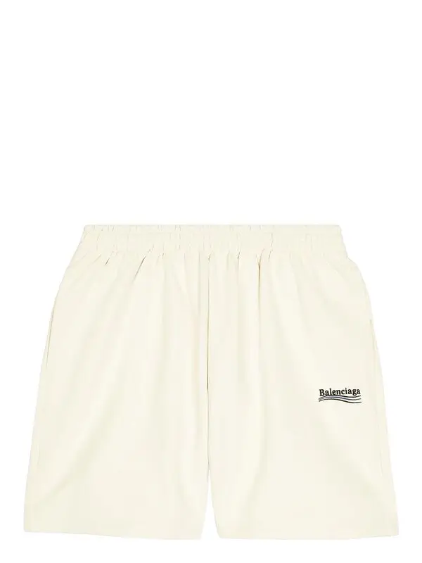 Balenciaga Political Campaign Sweat Shorts - Beige