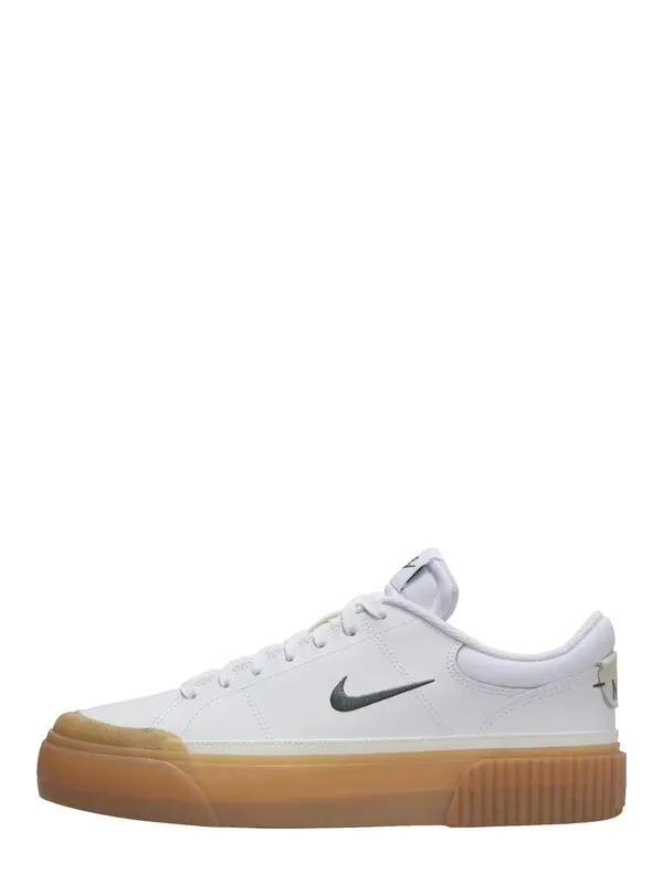 Nike Court Legacy Lift Platform Sneakers - White/green/gum