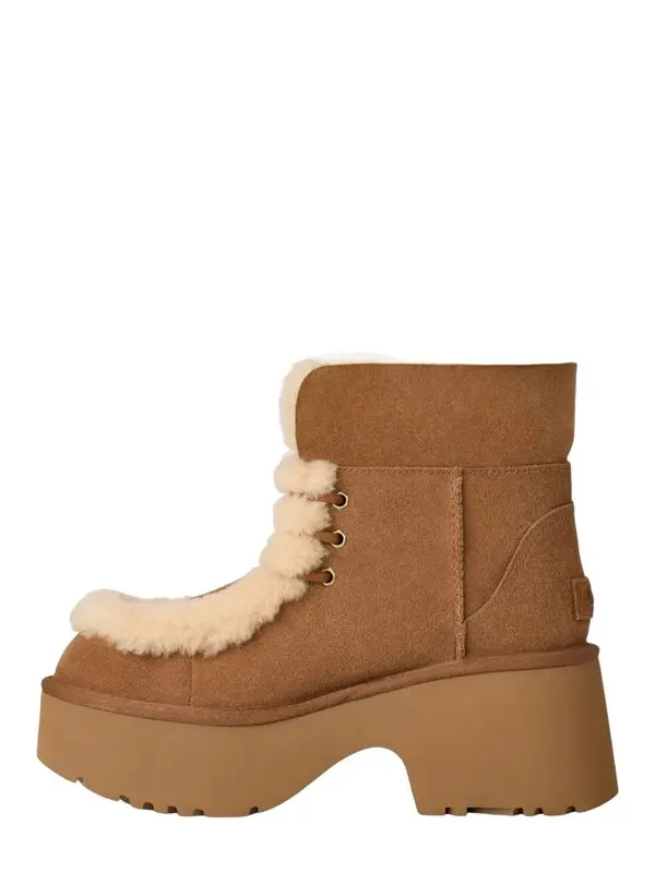 UGG Esmee Lace-up Platform Boots - Chestnut