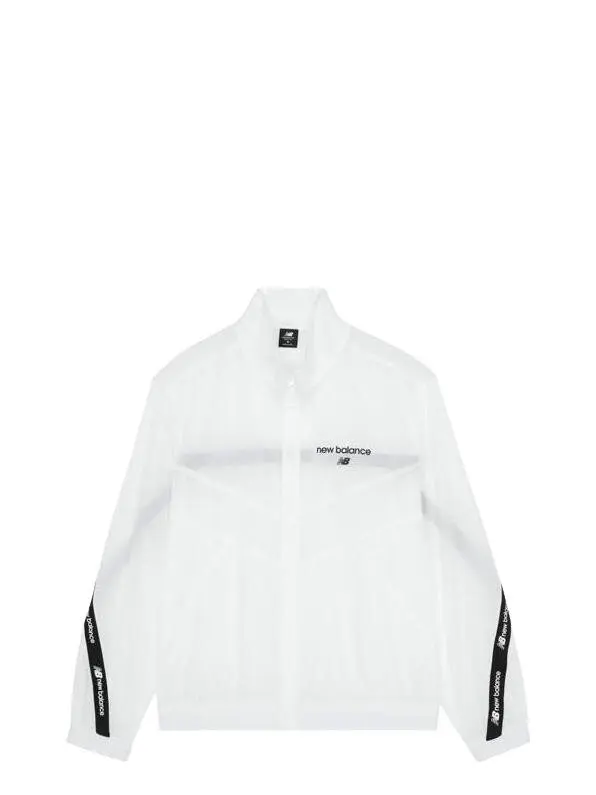NEW BALANCE Full-zip Woven Jacket - White/black