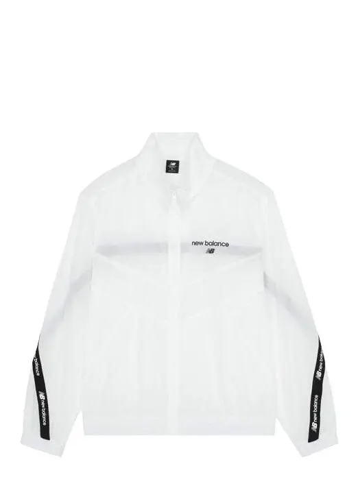 NEW BALANCE Full-zip Woven Jacket - White/black