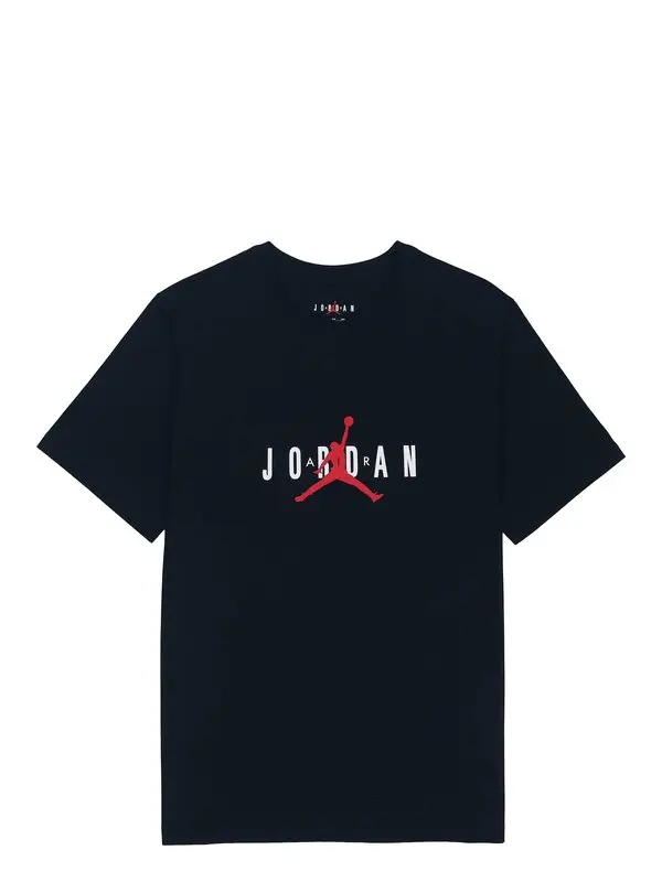 JORDAN Alphabet Flying Logo Printing Round Neck Casual Short Sleeve Black - Default Color