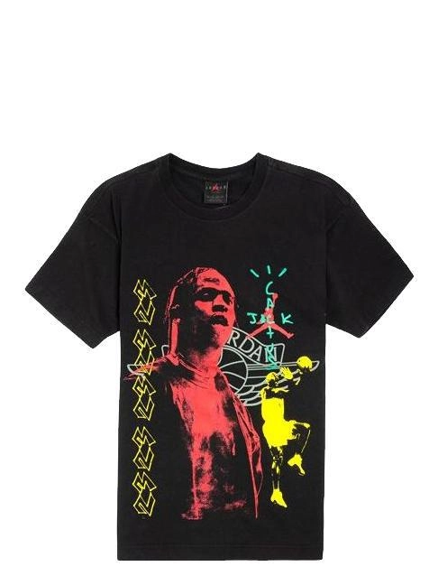 JORDAN X Cactus Jack Travis Scott Mj 1 T-shirt - Black