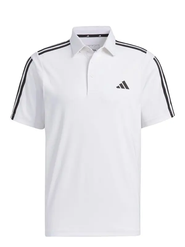 Adidas Heat.rdy 3-stripe Short Sleeve Polo Shirt Asia Sizing 'white - White/black