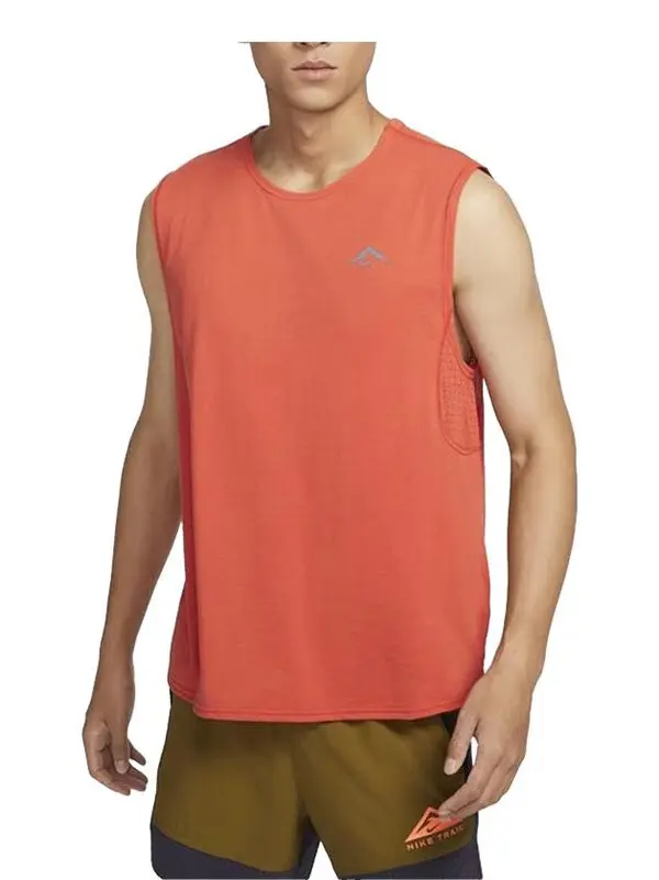 Nike Solar Chase Dri-fit Sleeveless Running Top - Orange