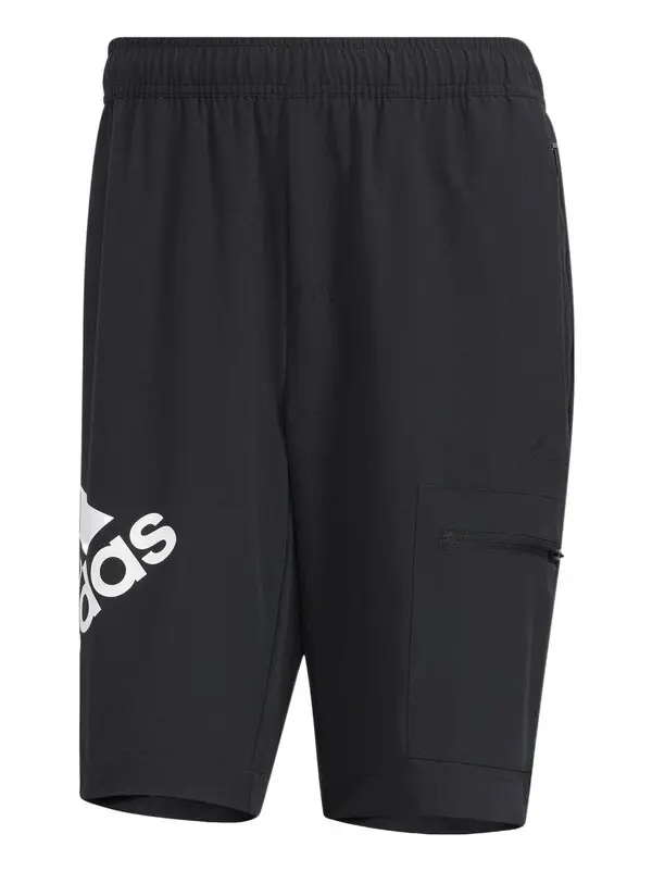 Adidas Alphabet Logo Straight Sports Shorts - Default Color