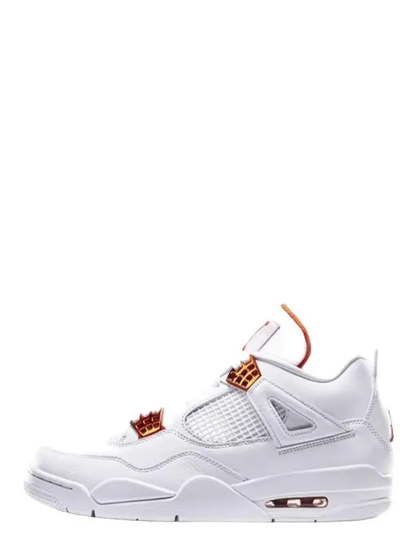 JORDAN Air 4 Retro - White/total Orange/metallic Silver