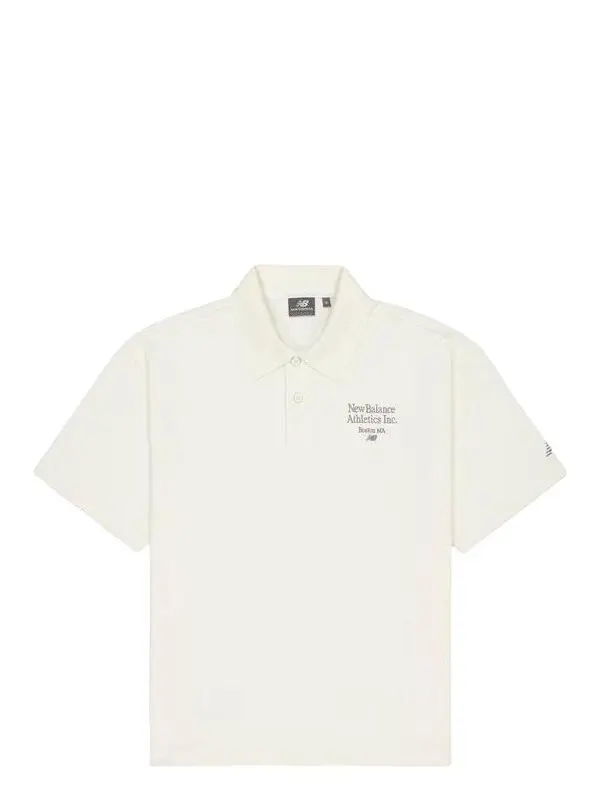 NEW BALANCE Athletics Polo Shirt Asia Sizing - Ivory