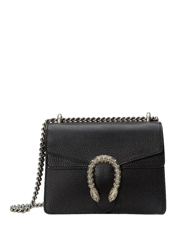 Gucci Dionysus Leather Mini Handbag - Black