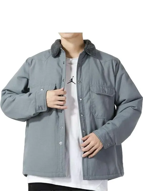 Nike Padded Flannel Jacket - Grey