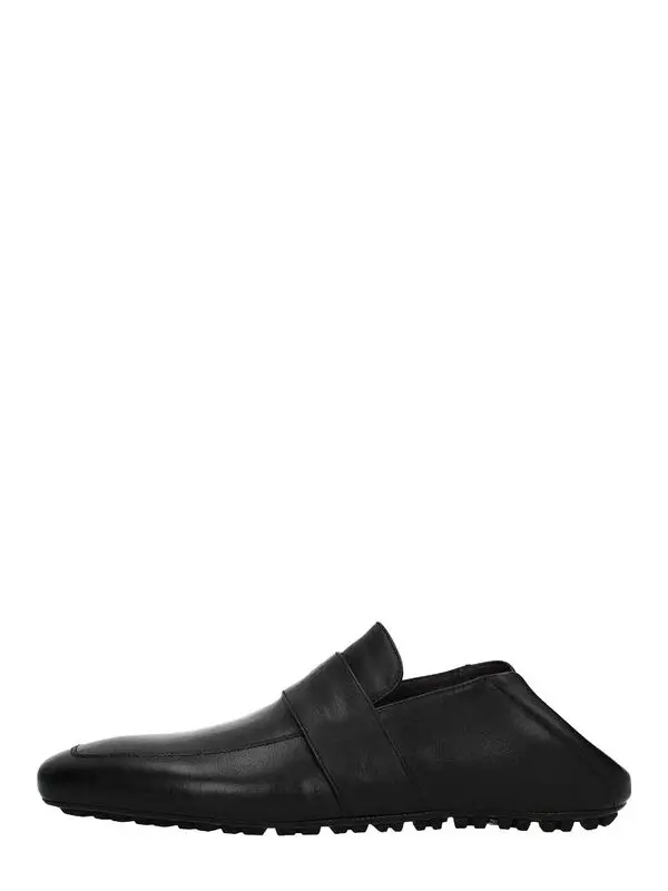 Balenciaga City Sabot Leather Loafer - Black