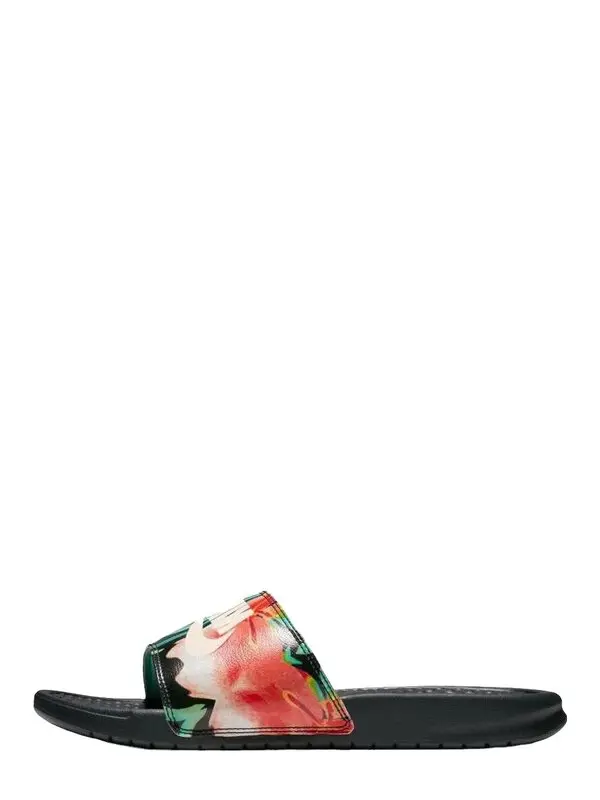 Nike Benassi Jdi Print Floral Slides - Black