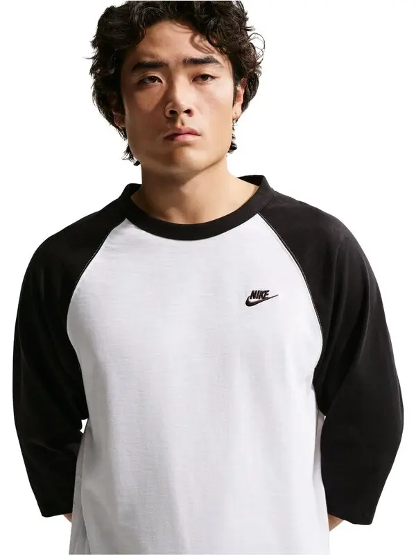 Nike Club Raglan Top - Black/white