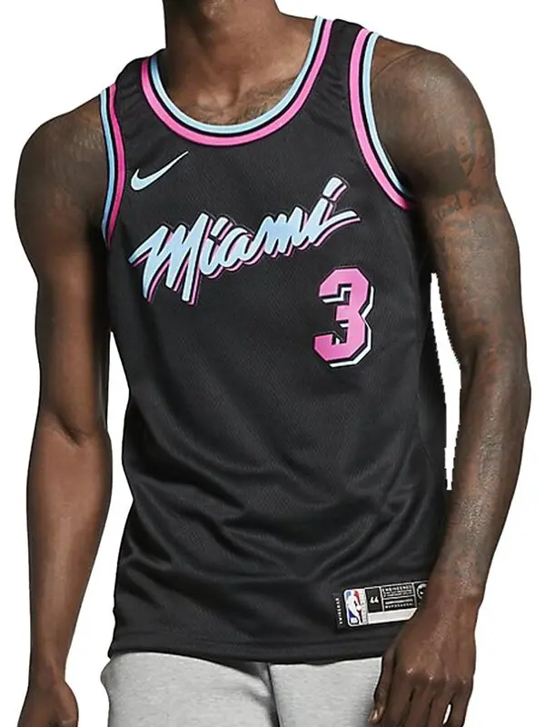 Nike Nba Dwyane Wade Miami Heat Swingman Jersey - Black