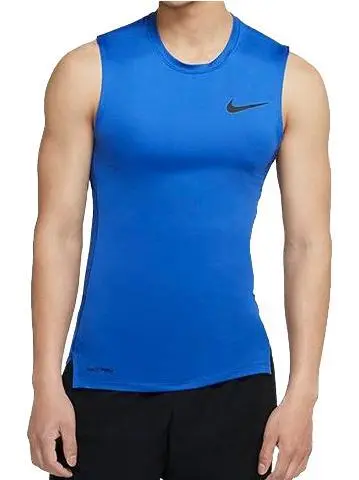Nike Pro Logo Training Tight Vest - Royal Blue