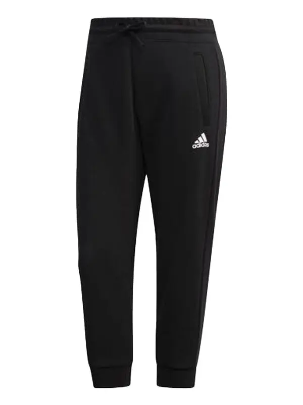 Adidas 3/4 Length Breathable Knit Sports Pants - Black