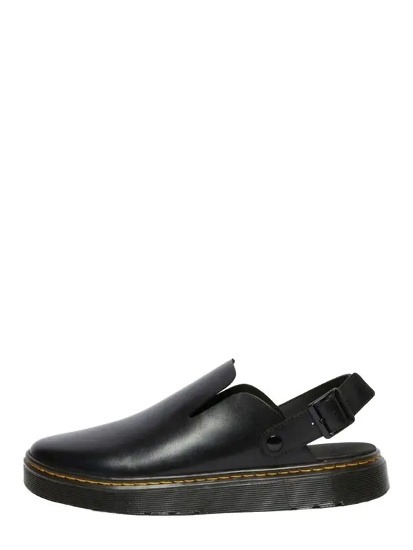 Dr. Martens Carlson Lusso Clog Sandals With Adjustable Strap - Black