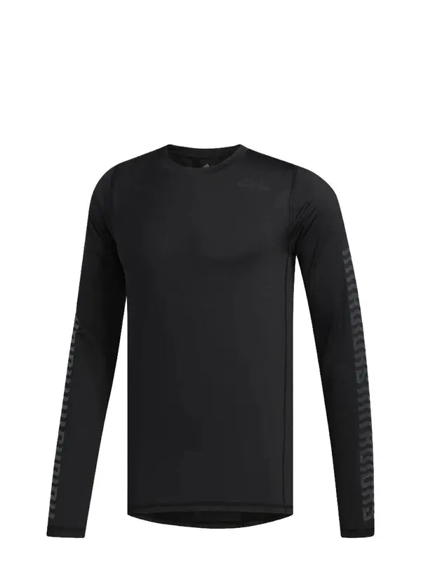 Adidas Alphaskin Graphic Long Sleeve T-shirt - Black