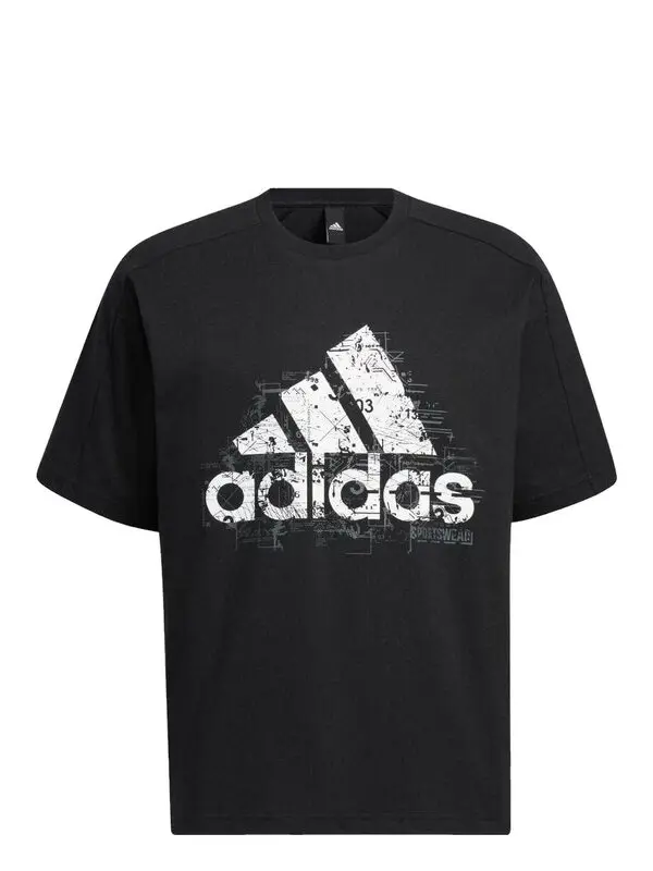 Adidas City Escape Loose Fit Badge Of Sport Graphic T-shirt - Black