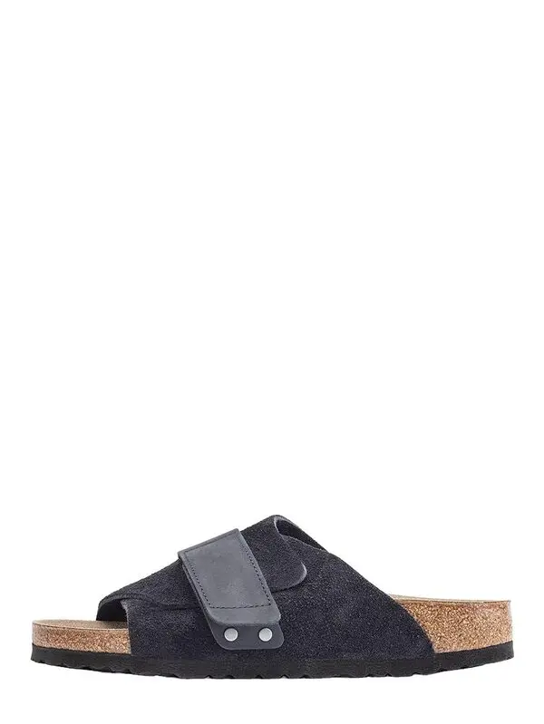 BIRKENSTOCK Kyoto Nubuck-suede Leather Sandals - Blue