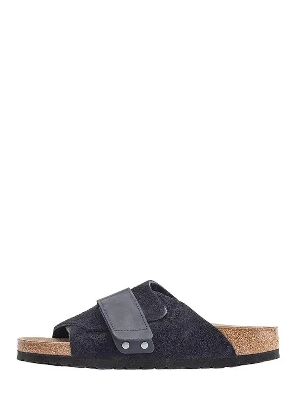 BIRKENSTOCK Kyoto Nubuck-suede Leather Sandals - Black
