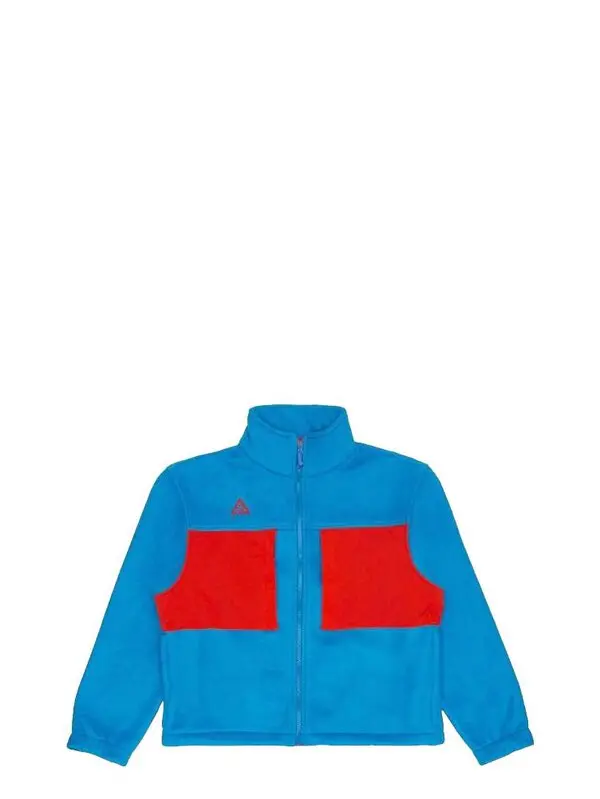 Nike Fleece Jacket With Contrasting Color Panels - Blue