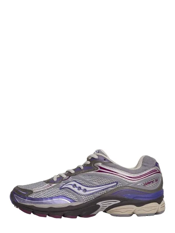Saucony X Snipes Progrid Omni "city Lights Silver" Sneakers - Shark/magenta