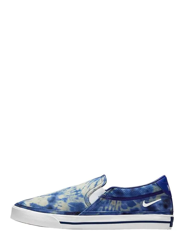 Nike Court Legacy Print Tie-dye Slip-on Sneakers - Blue