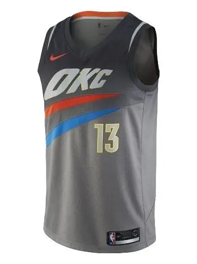Nike Paul George Okc City Edition Swingman Jersey 13 - Gray