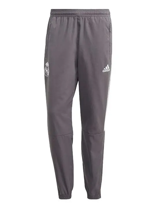 Adidas Real Ssp Pnt Real Madrid Soccer/football Slim Fit Training Sports Long Pants Gray - Light Gray