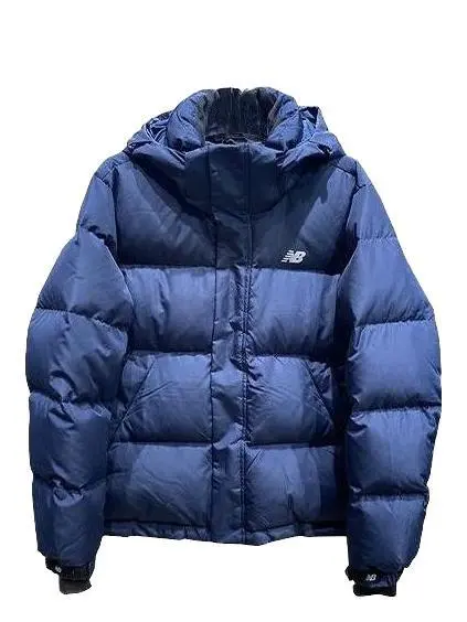 NEW BALANCE Puffer Jacket With Hood - Blue/white
