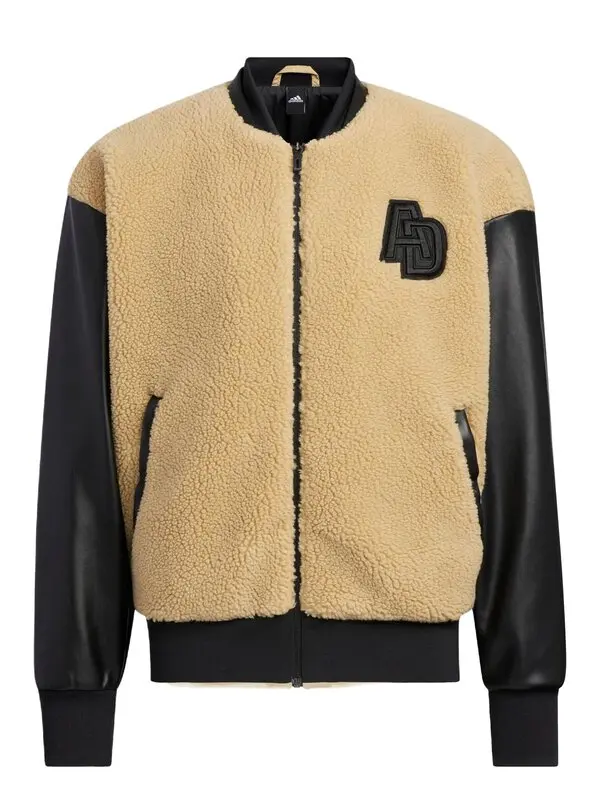 Adidas Logo Monogram Jacket - Beige/black