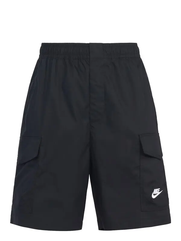 Nike Sport Essentials Solid Color Logo Embroidered Big Pocket Straight Shorts - Default Color