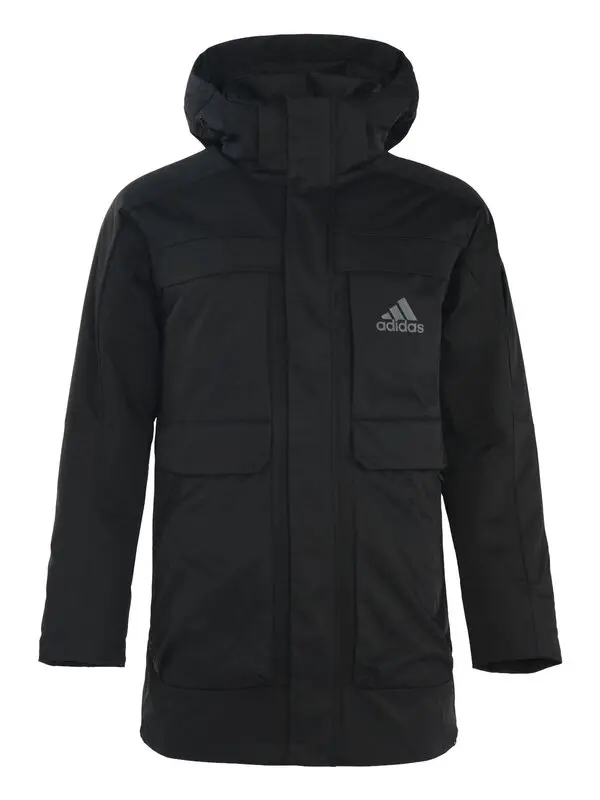 Adidas Outdoor Sport Hooded Down Jacket - Black
